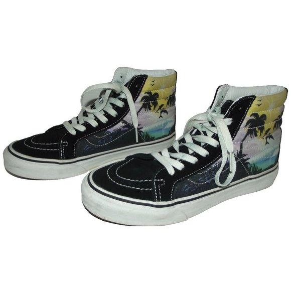 Vans | Shoes | Vans High Top Shoes Women 75mens 6 Slim Dolphin Beach ...
